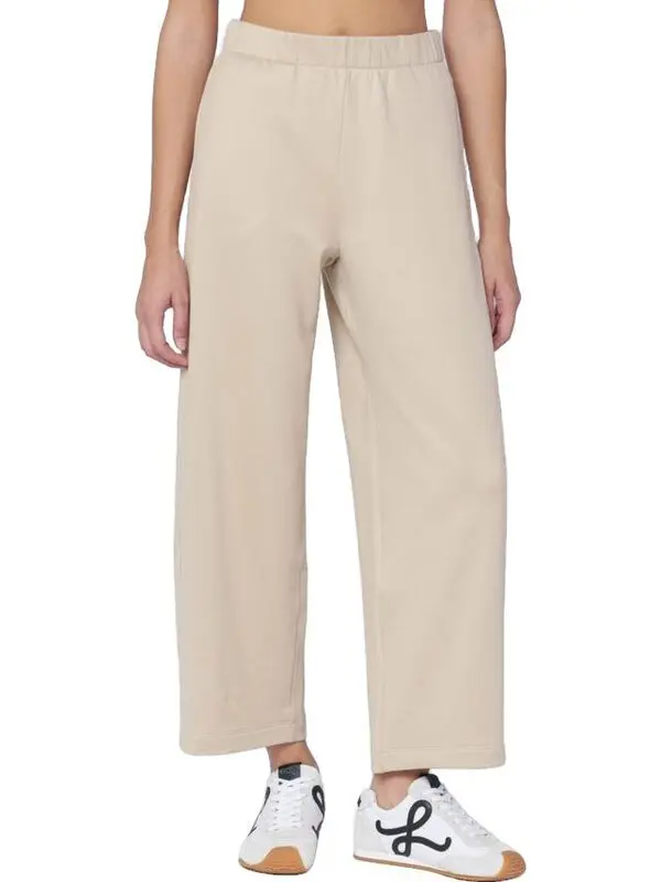 Max Mara Silk Blend Cropped Trousers - Beige