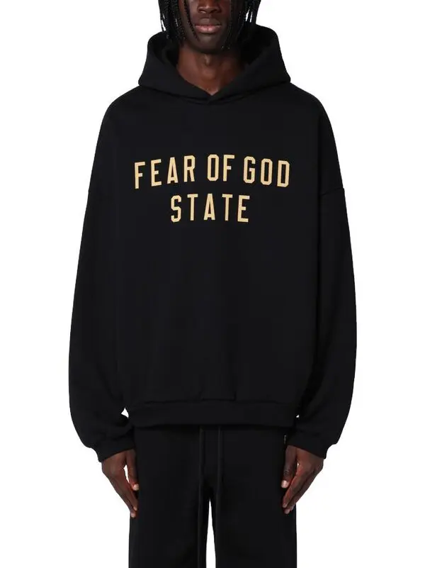 Fear Of God Hoodie With Logo - Black