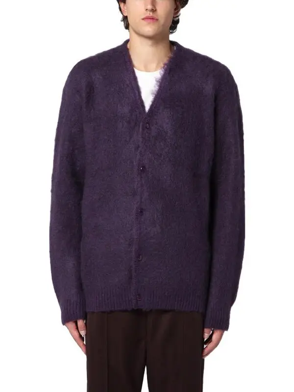 Needles Mohair Blend Cardigan - Purple