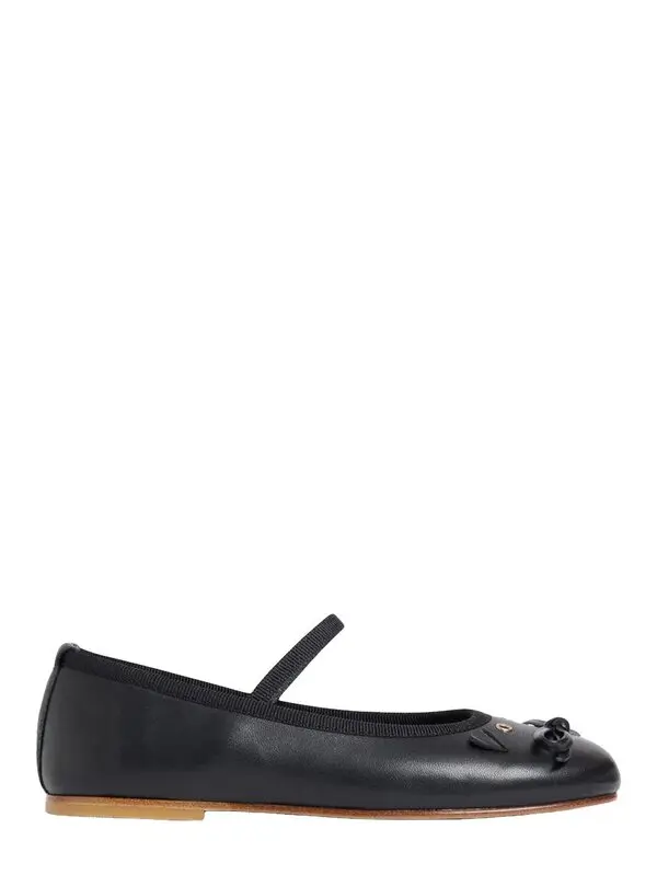 Bonpoint Joie Leather Ballet Flats - Black