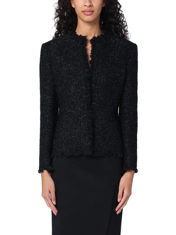 Givenchy Tweed And Lurex Jacket - Black