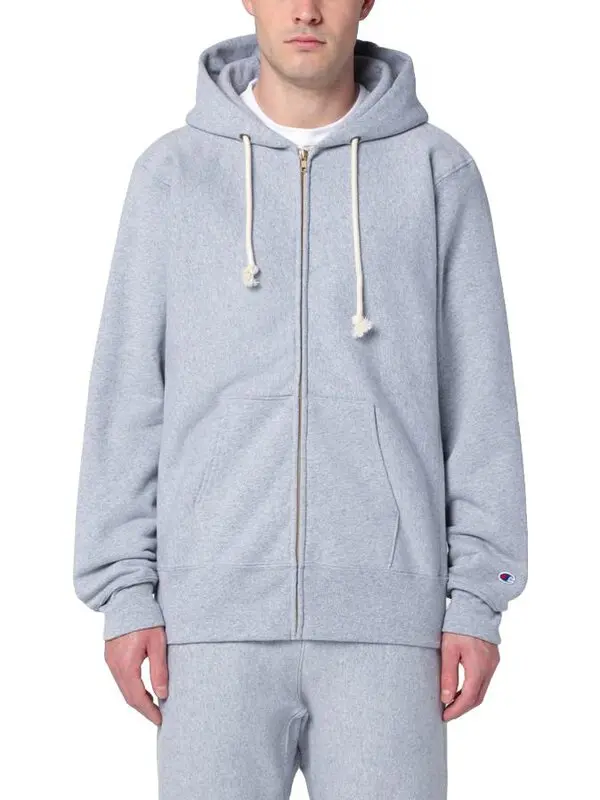 Champion Cotton Zip Up Hoodie - Grey
