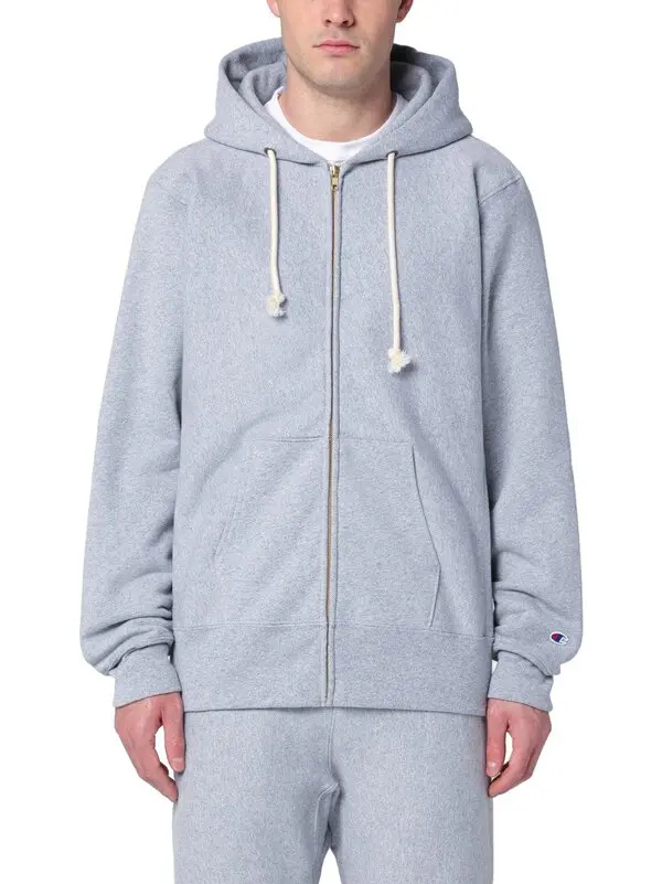 Champion Cotton Zip Up Hoodie - Grey