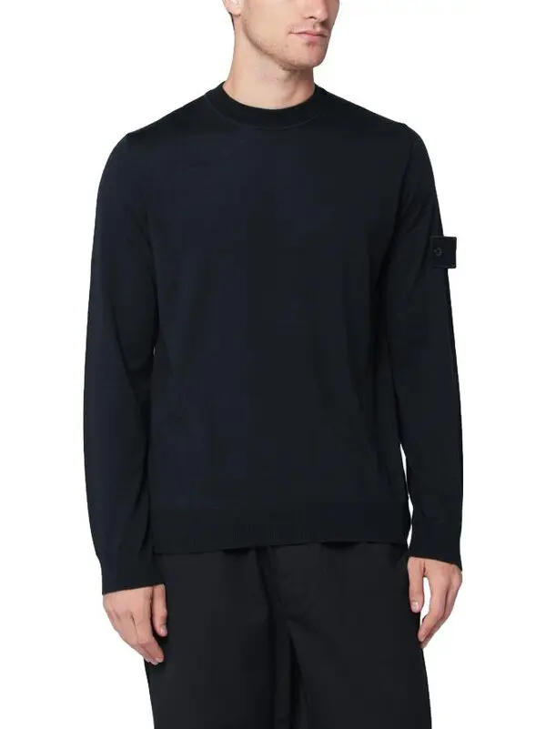 Stone Island Wool Crewneck Sweater - Blue