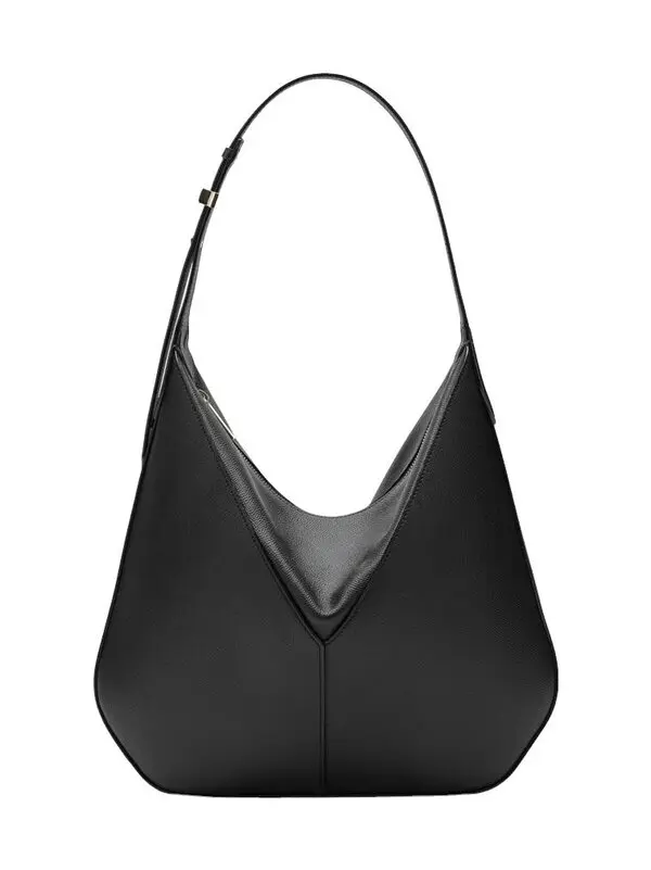 VALEXTRA Vivi Leather Hobo Bag - Black