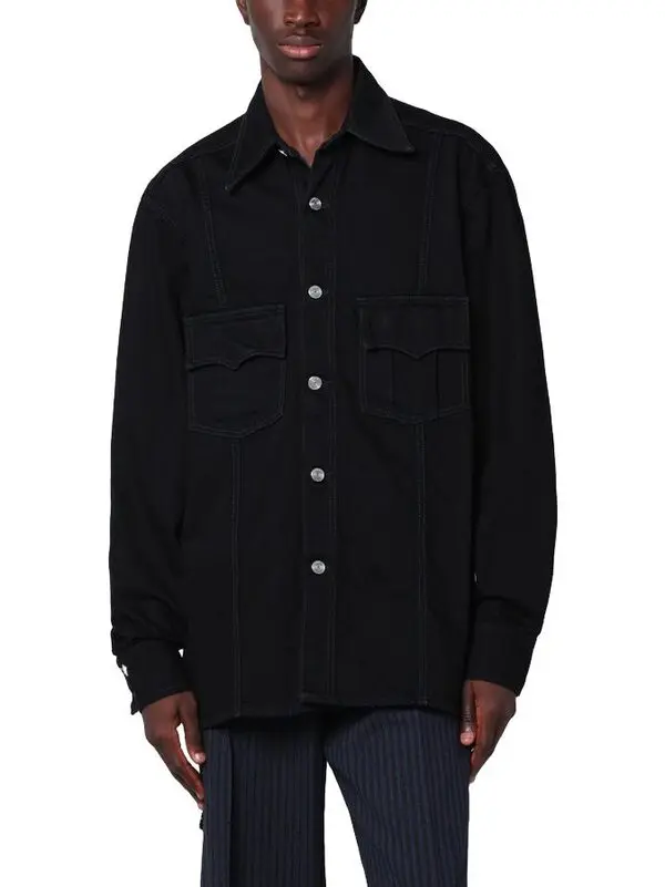 NAMACHEKO Denim Shirt Jacket - Black