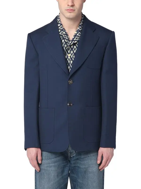 Valentino Garavani Wool Single-breasted Jacket - Blue