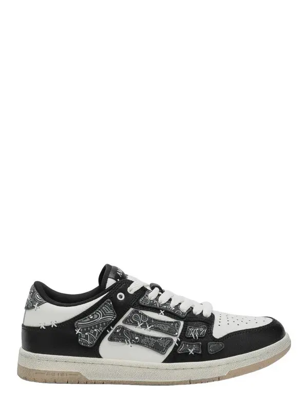 Amiri Bandana Skel Top Low Sneakers - Black
