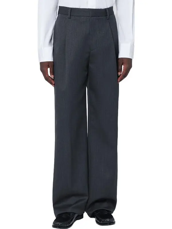 LARDINI Wide Leg Trousers - Grey