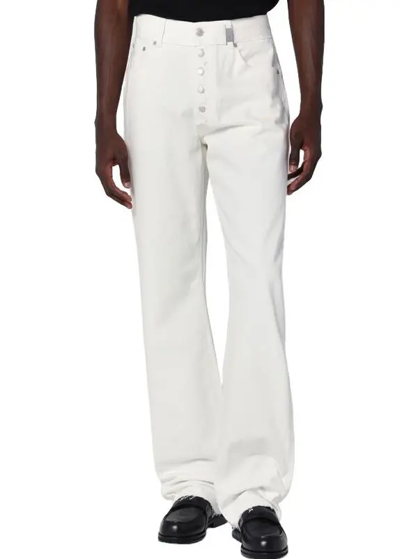 Alexander McQueen Cotton Denim Trousers - White