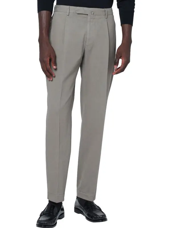 SANTANIELLO Cotton And Cashmere Trousers - Brown