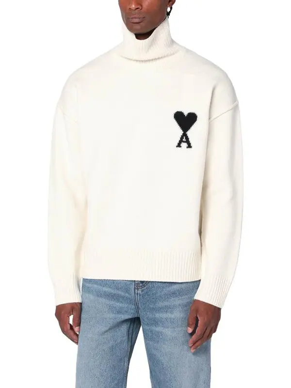 Ami De Coeur Turtleneck Sweater - White