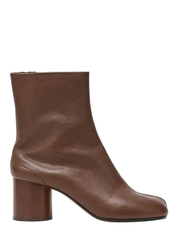 MAISON MARGIELA Leather Tabi Ankle Boots - Brown