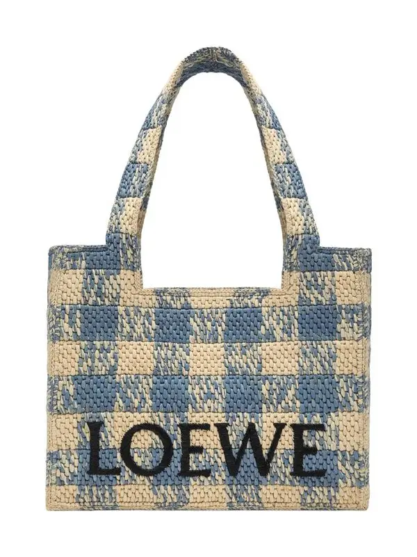 Loewe Medium Raffia Tote Bag - Beige