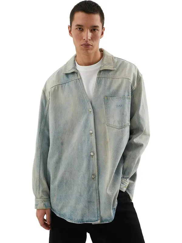 1989 STUDIO Denim Overshirt - Light Blue