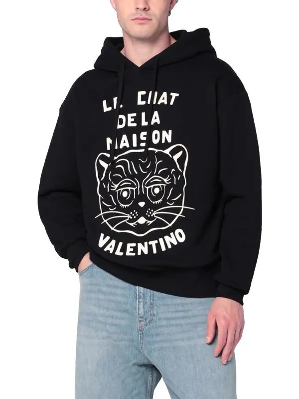 Valentino Garavani Le Chat De La Maison Patch Sweatshirt - Black