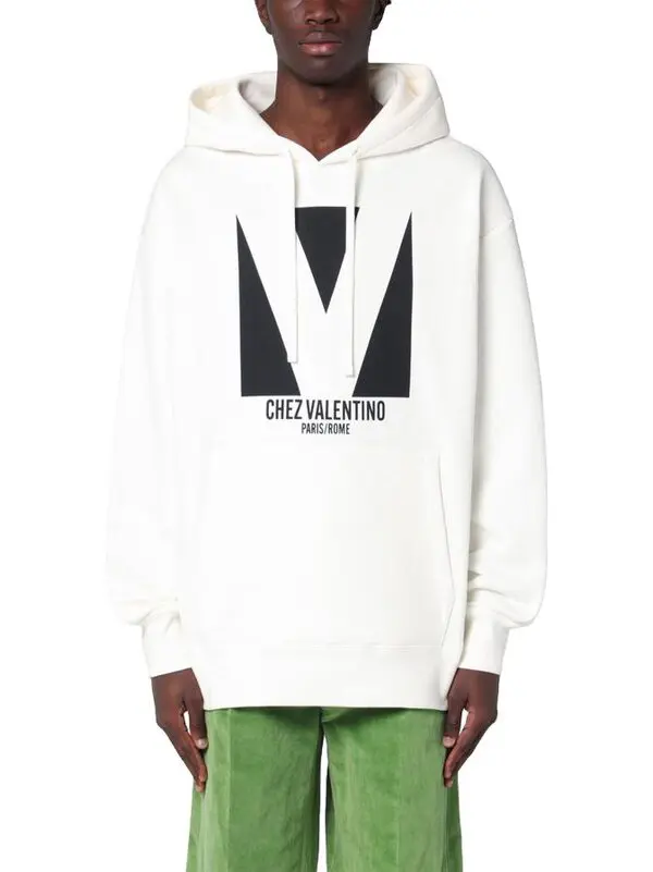 Valentino Garavani Cotton Sweatshirt With "chez - Print