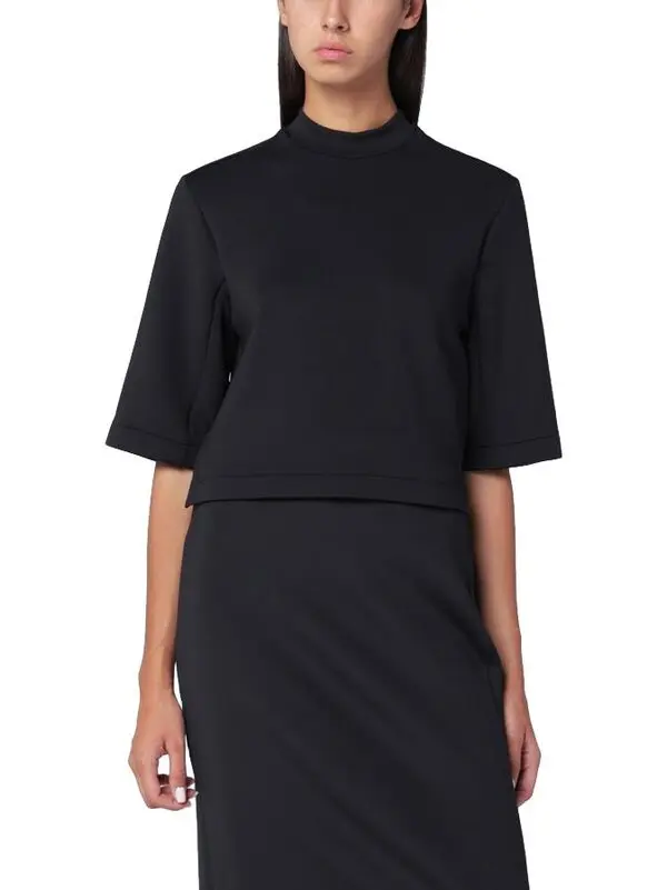 MONCLER X EDWARD ENNINFUL Asymmetric Hem Top - Black