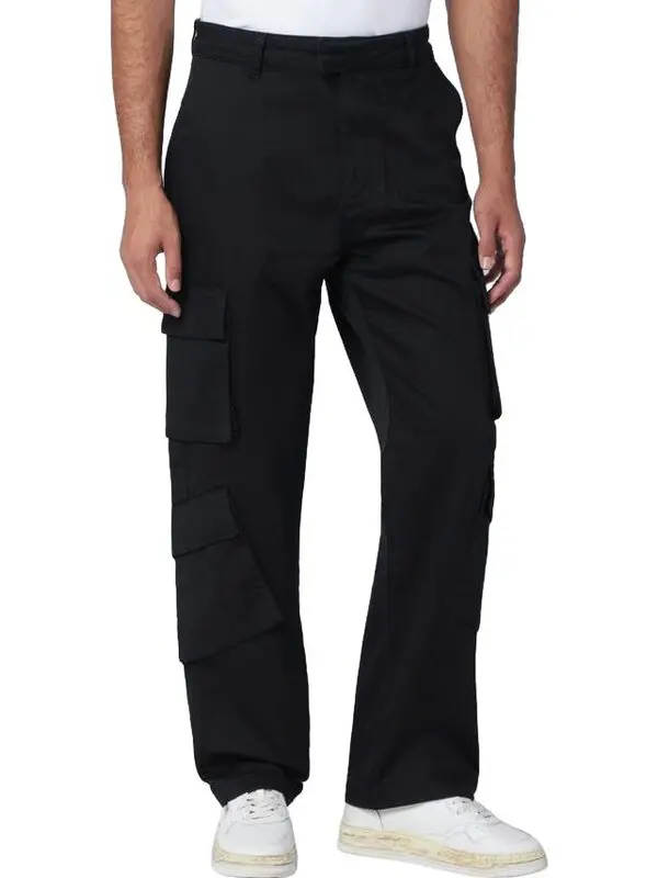 REPRESENT Cotton Cargo Trousers - Black