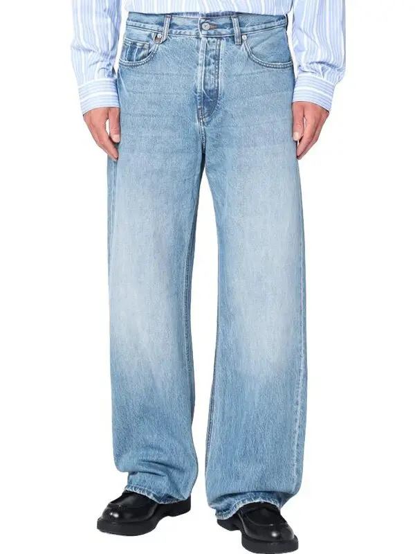 Jacquemus Straight Leg Denim Pants - Light Blue