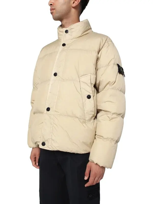 Stone Island Nylon Down Jacket - Beige