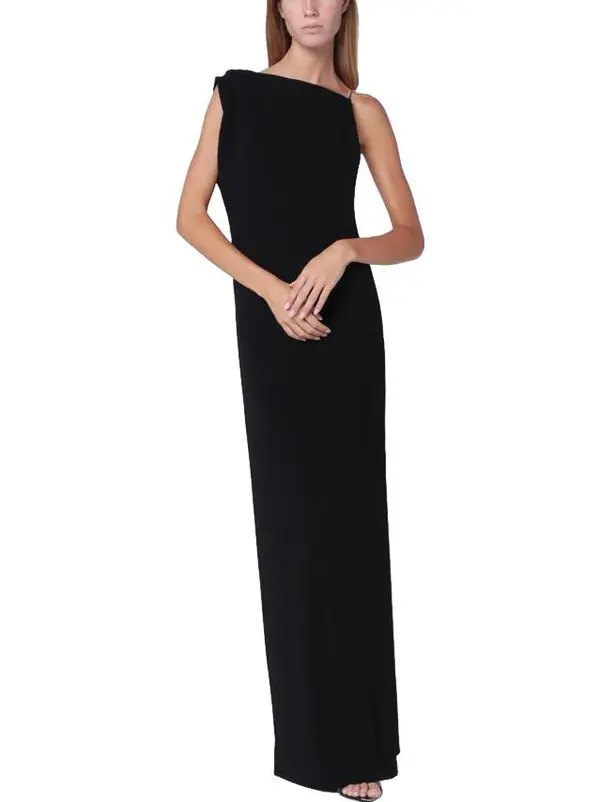 Max Mara Long Cady Bustier Dress - Black