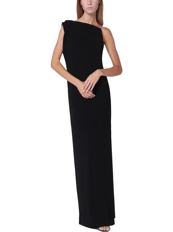Max Mara Long Cady Bustier Dress - Black