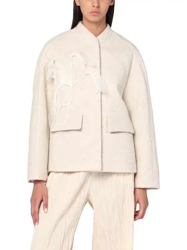 MKDT STUDIO Boiled Wool Jacket - White
