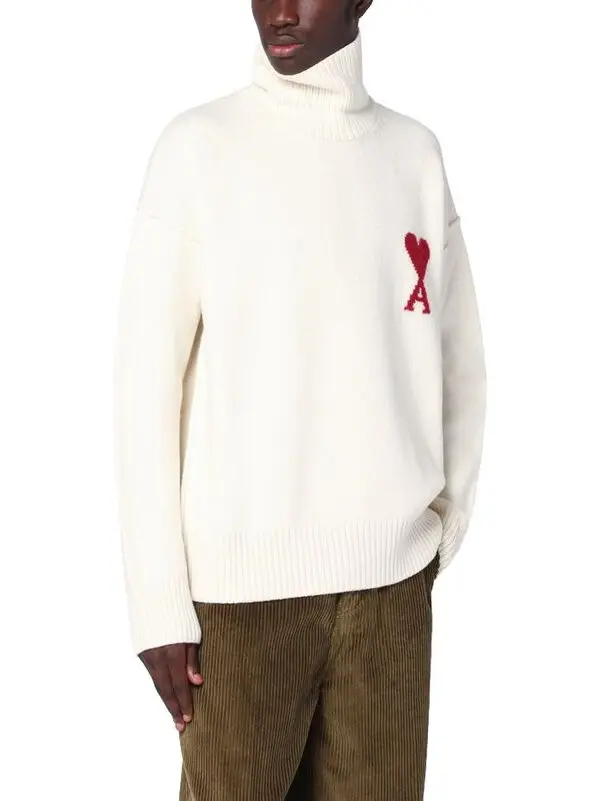 Ami De Coeur Turtleneck Sweater - White