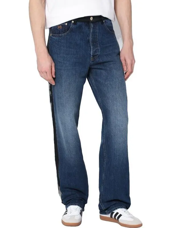 WALES BONNER Washed-out Indigo Jeans - Blue
