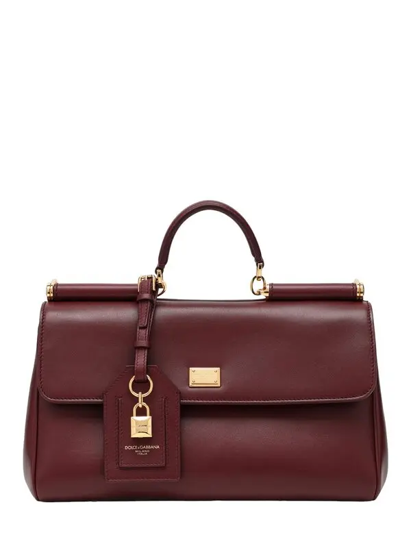 Dolce & Gabbana My Sicily Leather Handbag - Burgundy