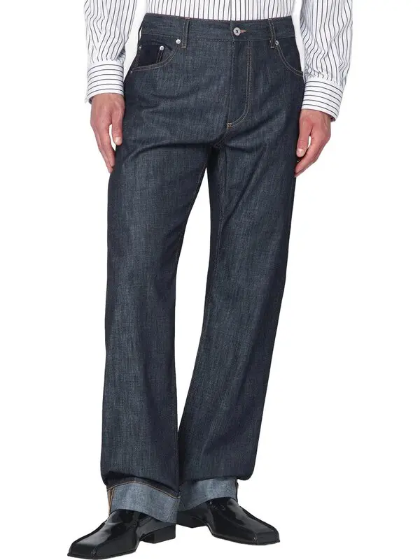 Bottega Veneta Indigo Denim Jeans With Cuffs - Blue