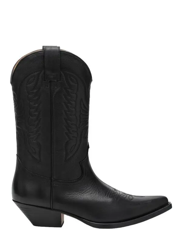 MAISON MARGIELA Leather Cowboy Boots - Black