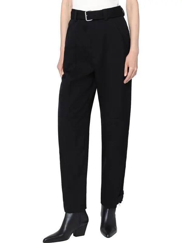 Bottega Veneta Twill Cotton Trousers - Black