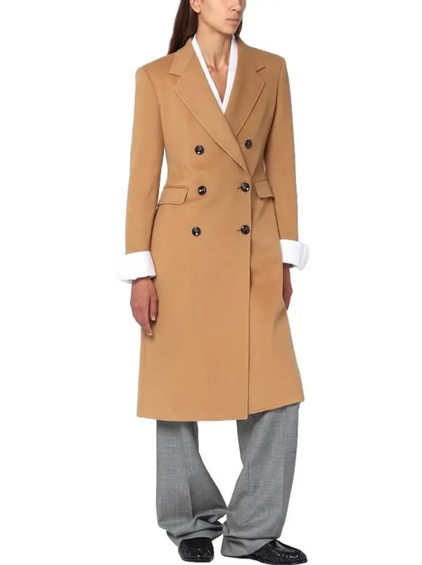 Tagliatore Wool And Cashmere Double-breasted Coat - Beige
