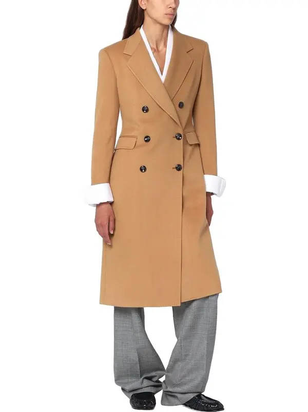 Tagliatore Wool And Cashmere Double-breasted Coat - Beige