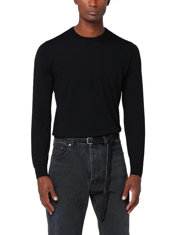 DRUMOHR Wool Crew Neck Sweater - Black