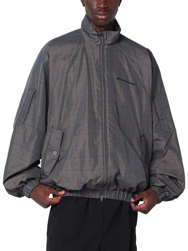 Balenciaga Nylon Zip-up Jacket - Grey
