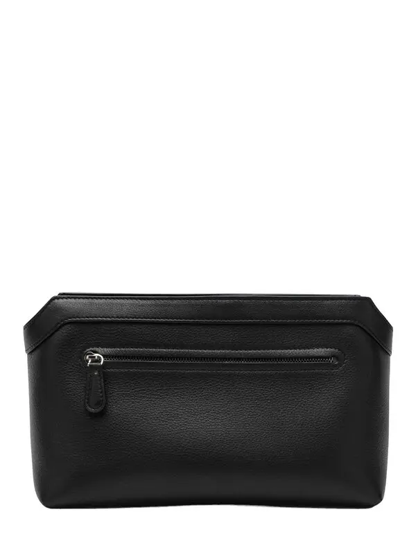 THE ROW Leather Clutch - Black