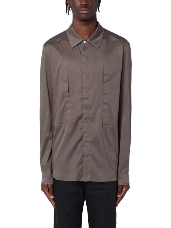 Rick Owens Dust-coloured Cotton Shirt - Grey