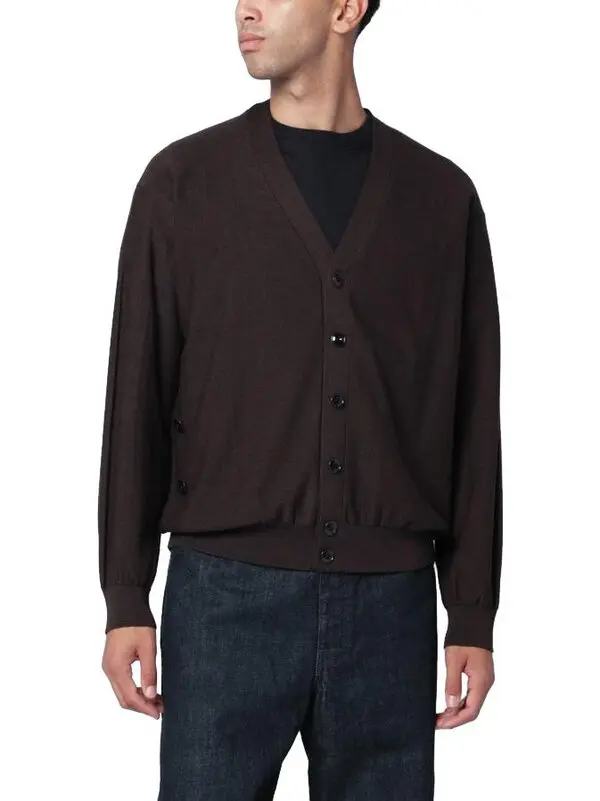LEMAIRE Wool-blend Cardigan - Brown