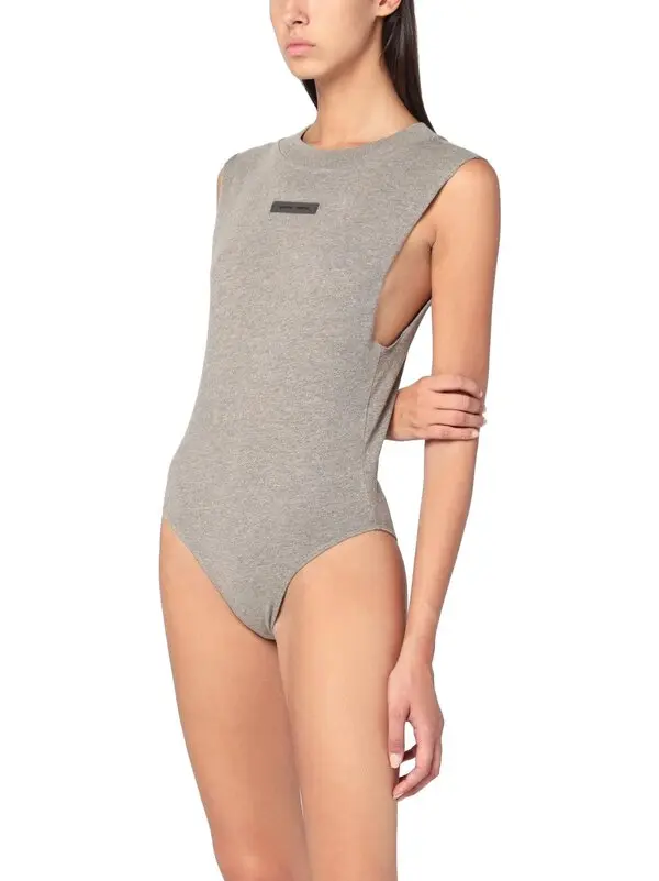 Fear Of God Sleeveless Cotton-blend Bodysuit - Grey
