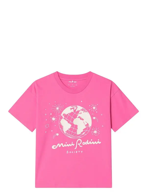MINI RODINI T-shirt In Organic Cotton - Pink
