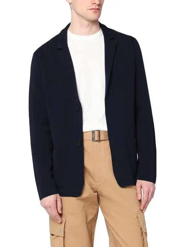 ROBERTO COLLINA Cotton Jacket Cardigan - Blue