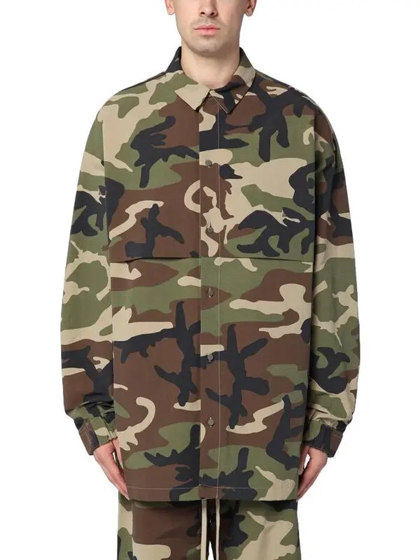 Fear Of God Camouflage Shirt Jacket - Green