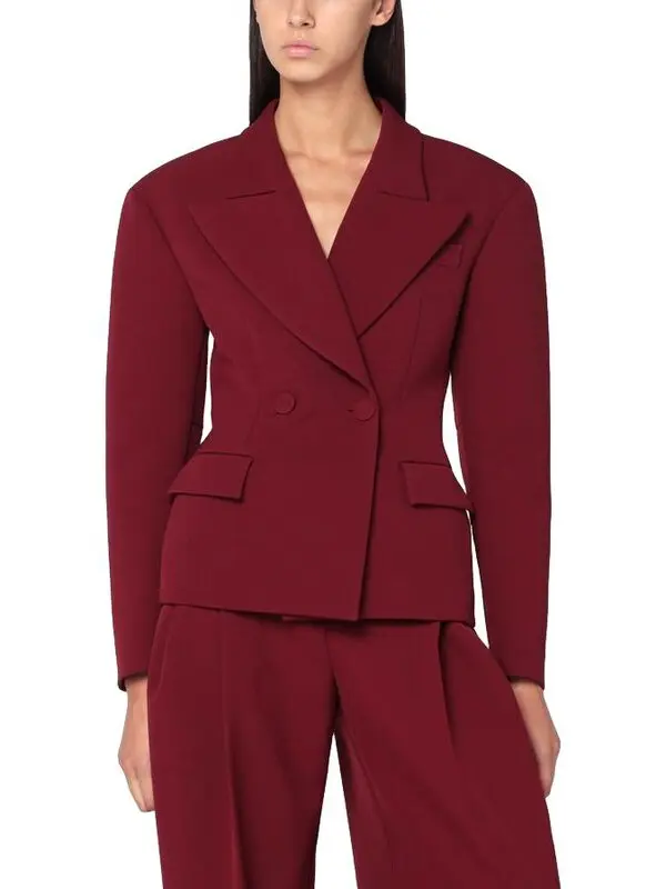 Andamane Single-breasted Jacket - Burgundy