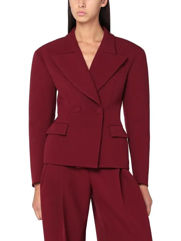 Andamane Single-breasted Jacket - Burgundy