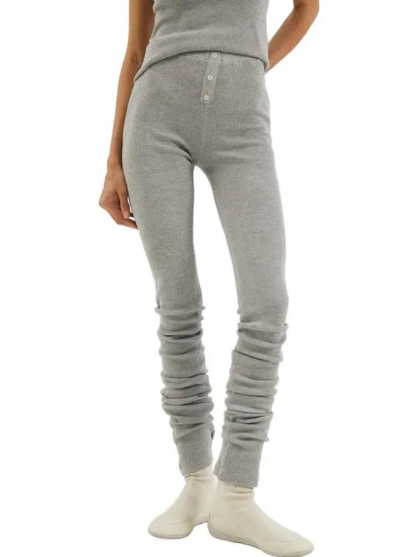 1989 STUDIO Light Waffle Leggings - Grey