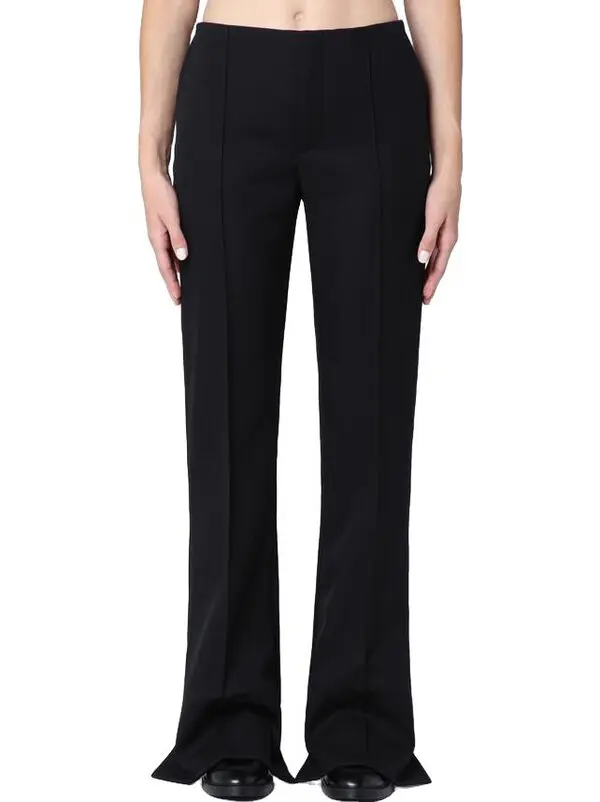 Chloé Asymmetrical Wool Trousers - Black