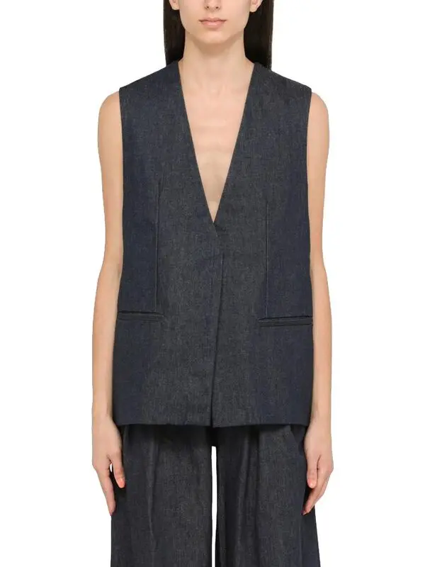 Amiri Cotton Waistcoat - Blue
